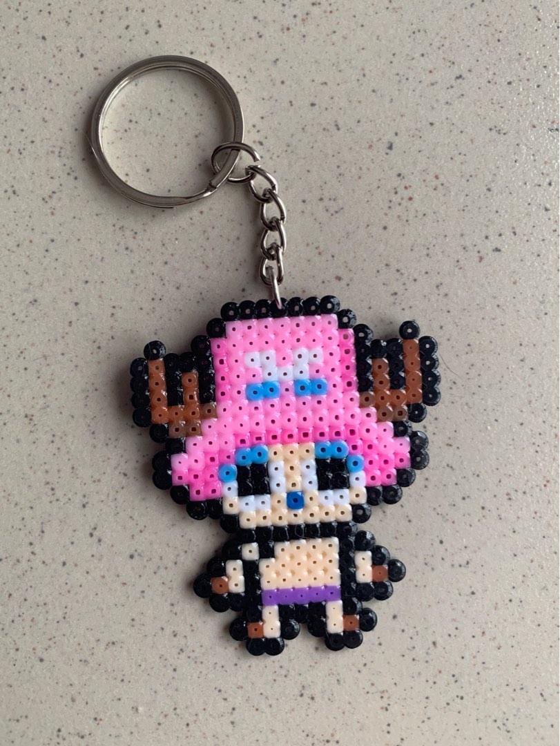 One Piece Chopper Perler Bead Keychain, Hobbies & Toys, Stationery ...
