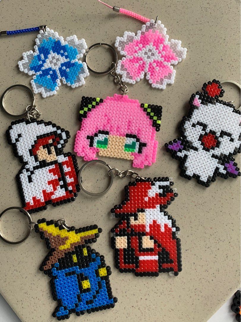 One Piece Chopper Perler Bead Keychain, Hobbies & Toys, Stationery ...