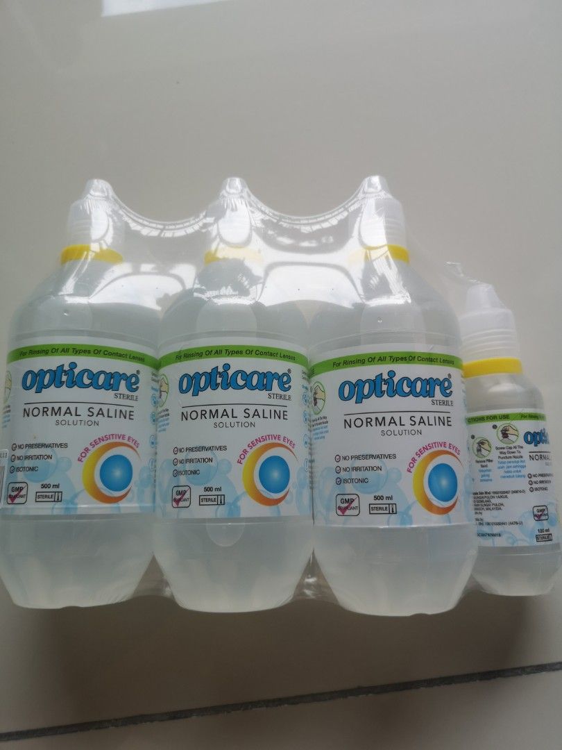 Opticare Normal Saline Solutiom, Beauty & Personal Care, Vision Care on ...