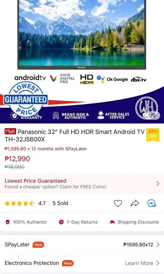 Panasonic Android TV, TV & Home Appliances, TV & Entertainment, TV on ...
