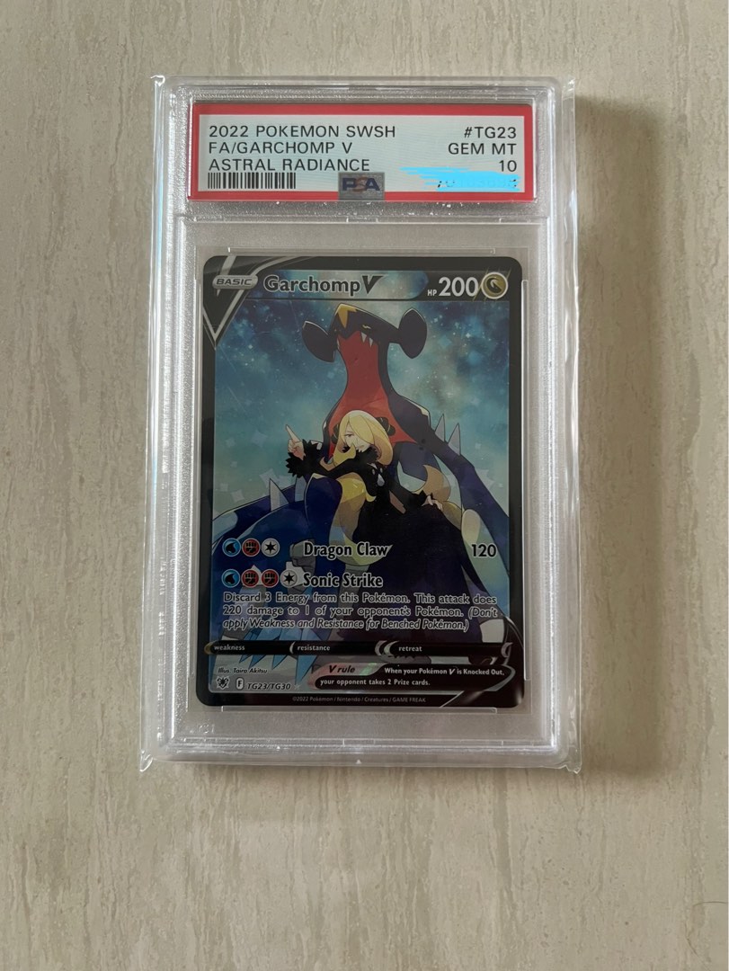 Pokemon Garchomp V PSA 10, Hobbies & Toys, Toys & Games on Carousell