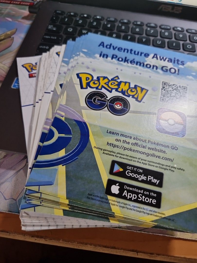 Pokemon go Code Cards (287 codes), Hobbies & Toys, Toys & Games on ...