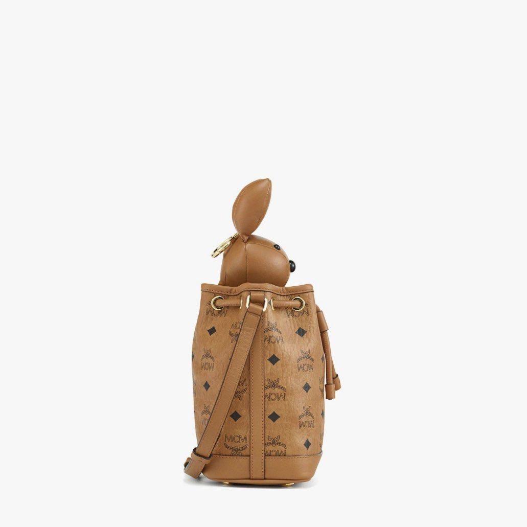PREORDER: MCM Park Rabbit Drawstring Bag in Visetos, Women's Fashion ...