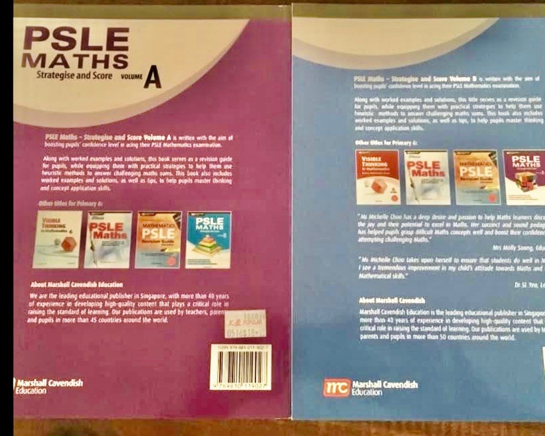 PSLE Math Heuristic skills and problem solving strategies Vol A&B ...