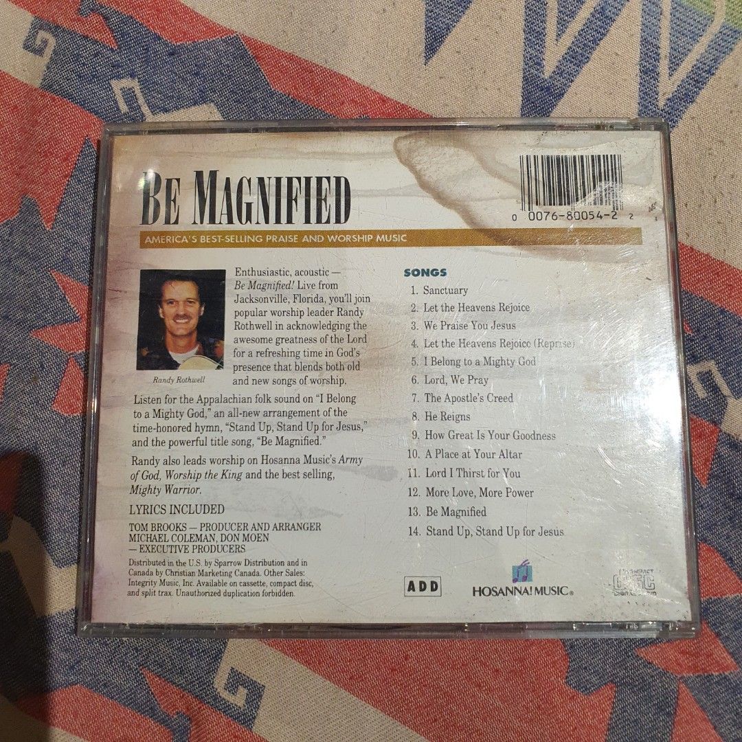 Randy Rothwell - Be Magnified - Praise Worship - CD Near Mint, Sleeves ...