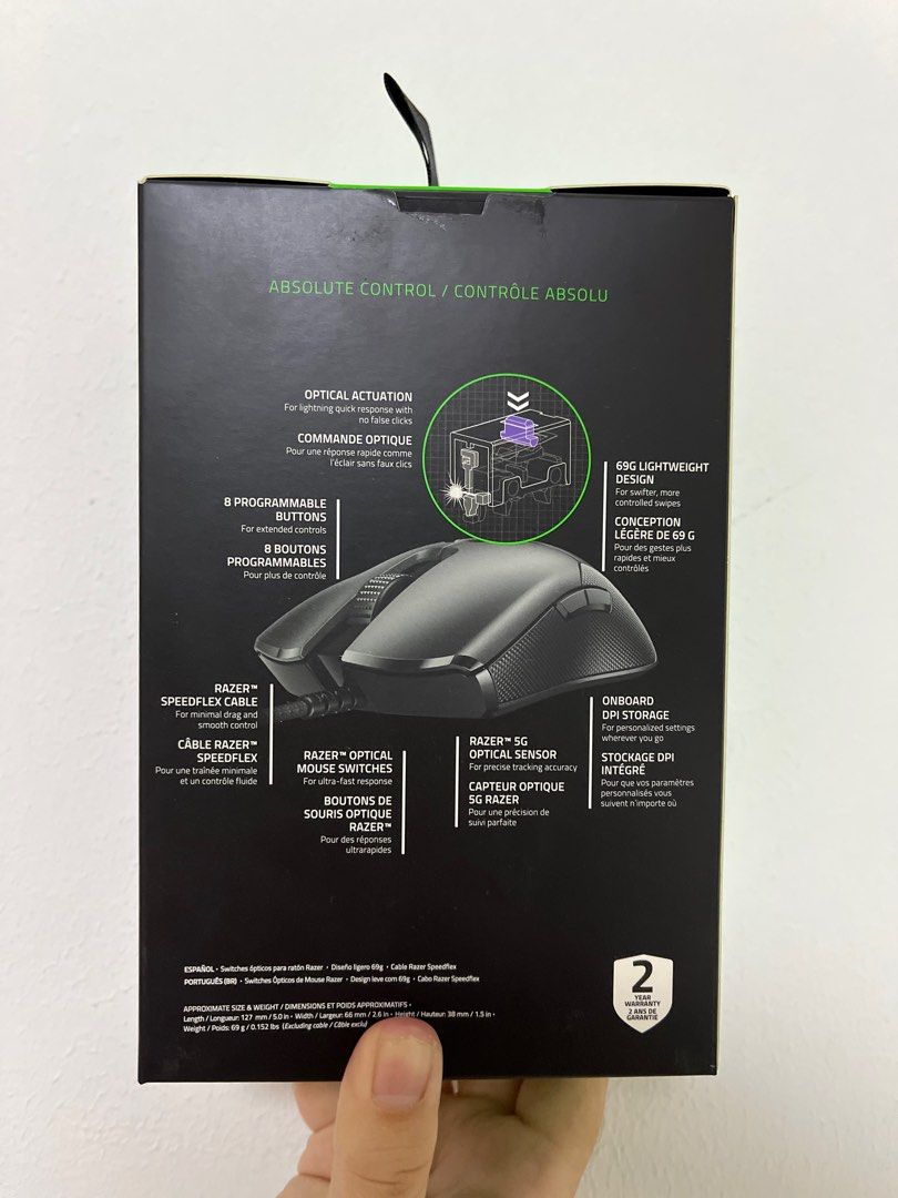 Razer Viper Ambidextrous Wired Gaming Mouse, Computers & Tech, Parts ...