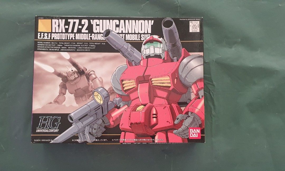 RX-77-2 Guncannon Gundam, Hobbies & Toys, Toys & Games on Carousell