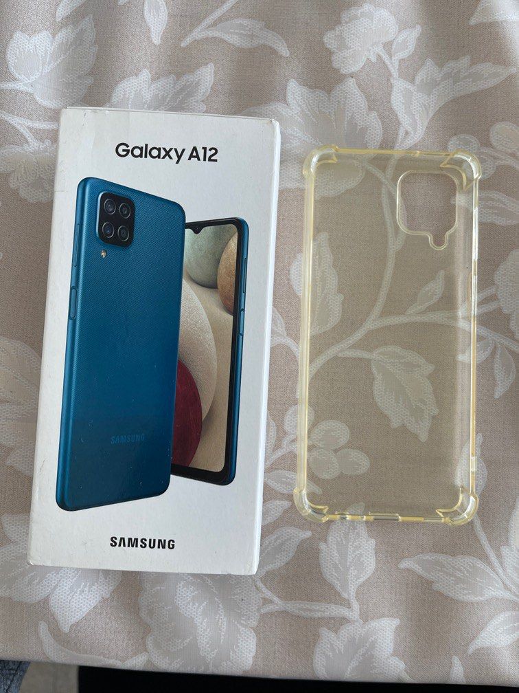 Samsung Galaxy A12 box, case and charger, Mobile Phones & Gadgets ...