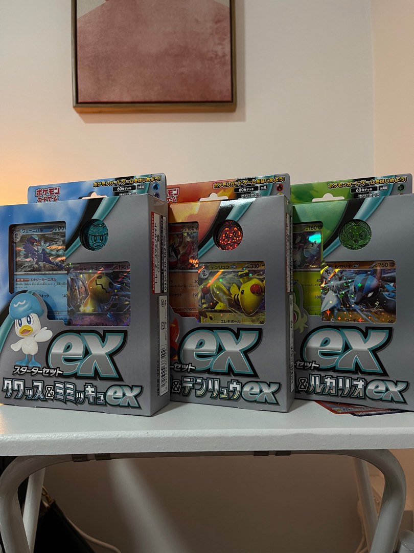Scarlet & Violet Pokemon EX Starter TCG Set, Hobbies & Toys, Toys ...