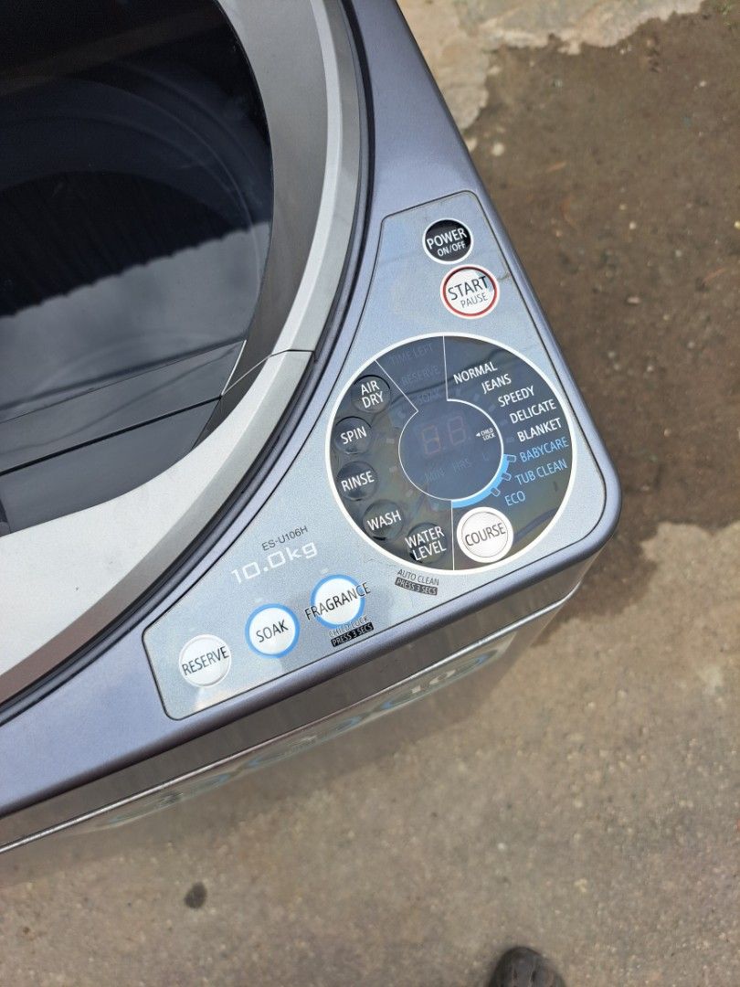 Sharp washing machine 10 kg for sale, TV & Home Appliances, Kitchen ...