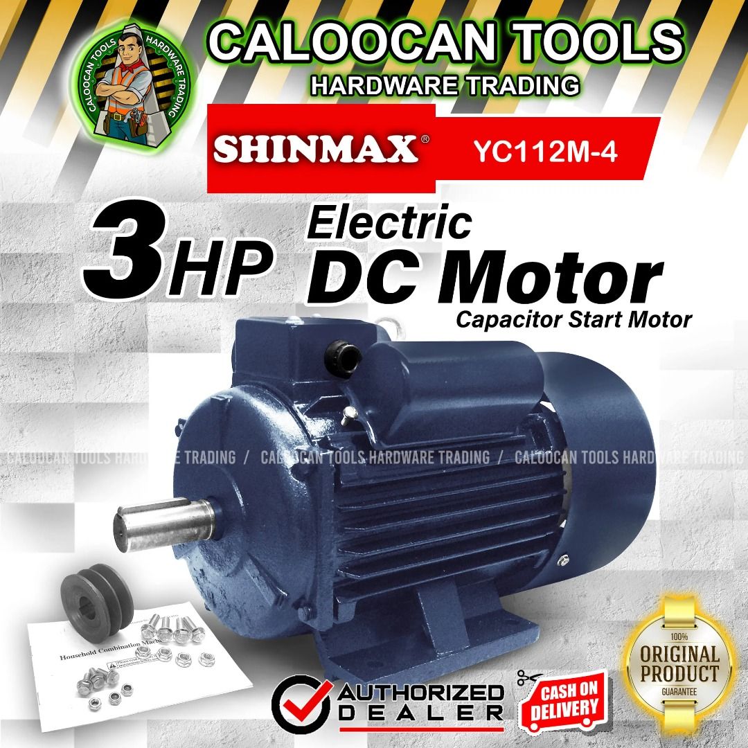 SHINMAX Japan YC112M-4 Single Phase 3HP High Speed Aluminum Electric ...