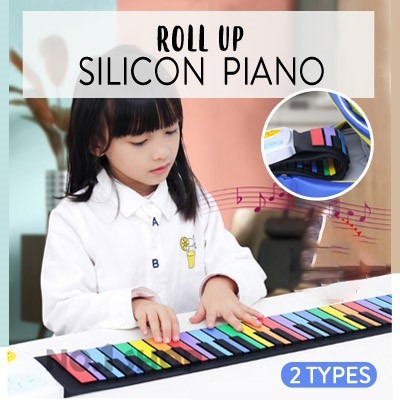 Silicon Flexible Roll Up Piano with Control Panel Speaker, Hobbies & Toys, Music & Media, Music ...