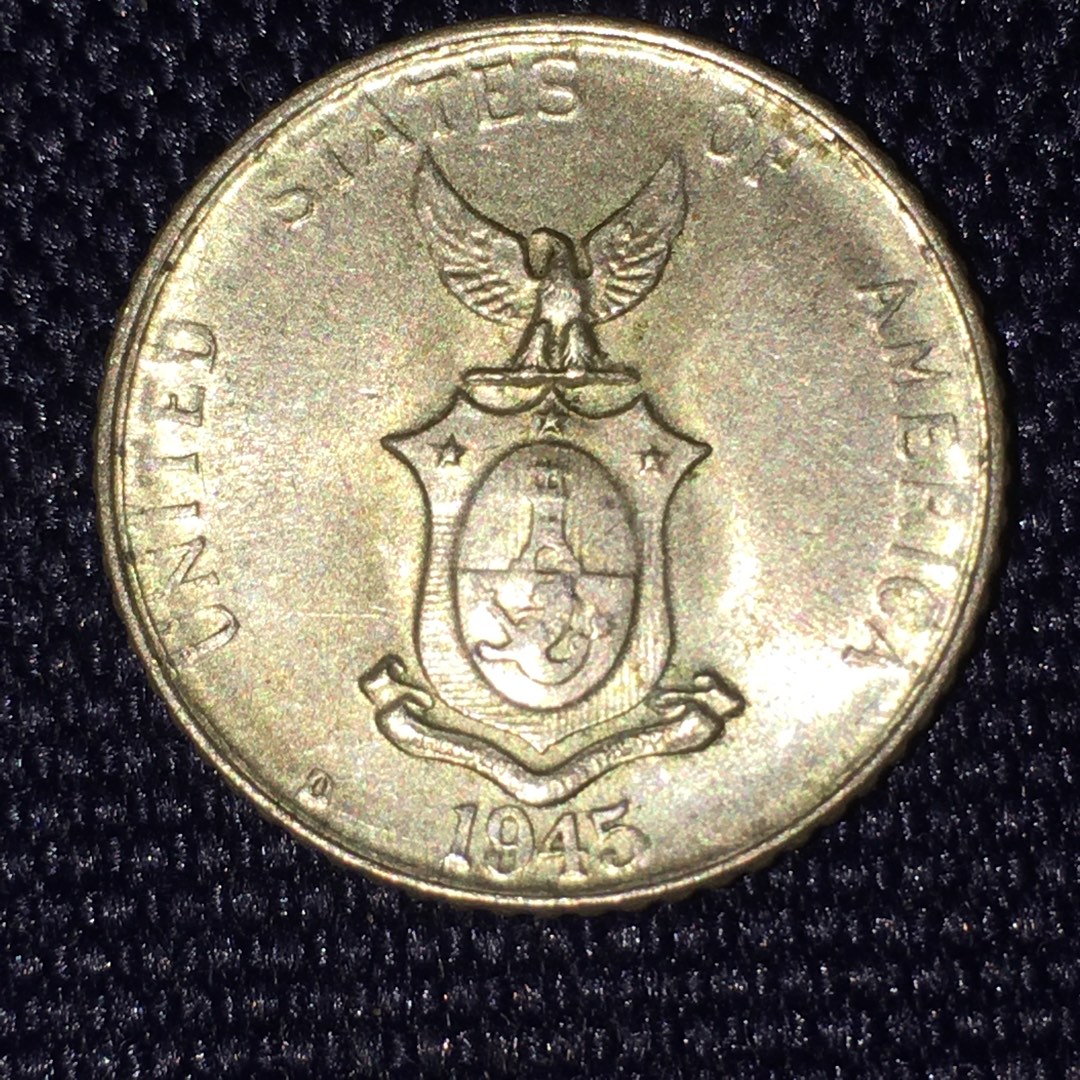 Silver Coin - 1945 World War II USPI - 10 centavos on Carousell