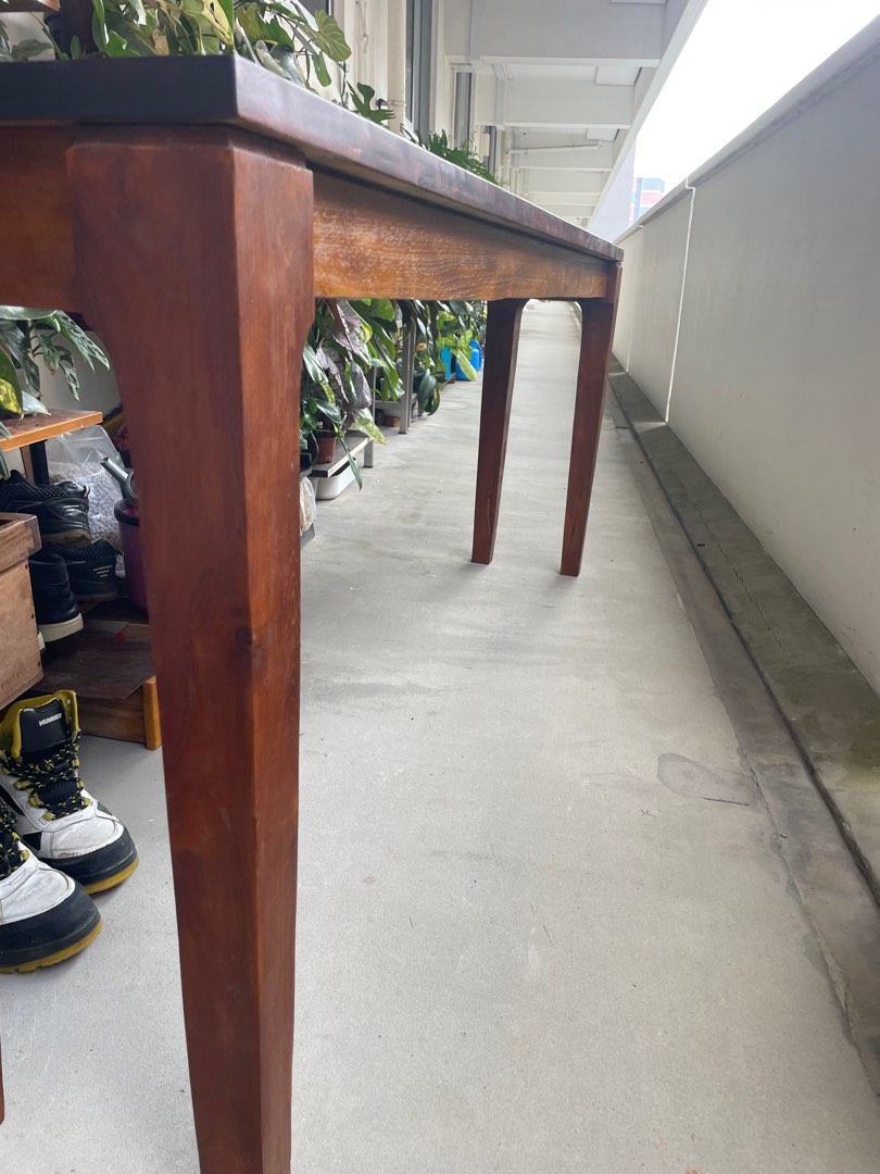 Slim long console mango wood teak, Furniture & Home Living, Furniture ...