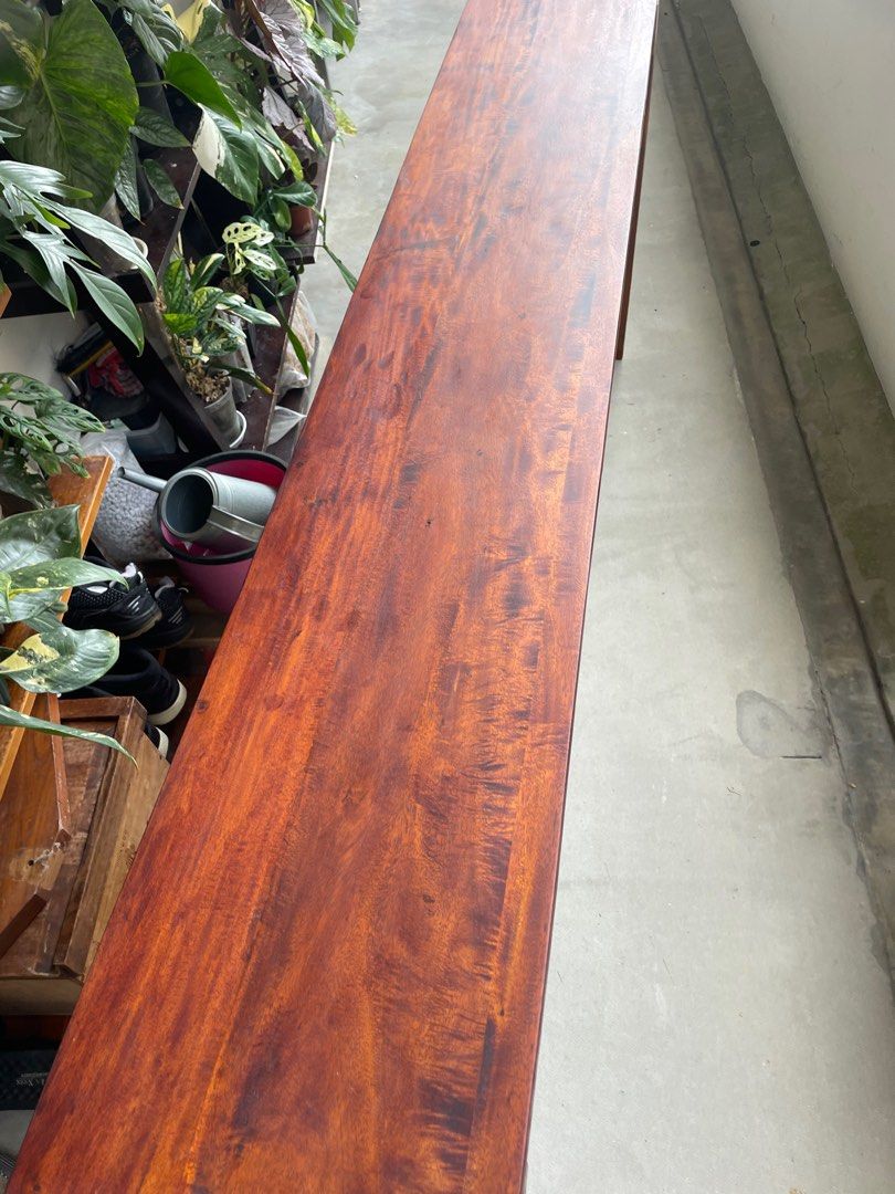 Slim long console mango wood teak, Furniture & Home Living, Furniture ...