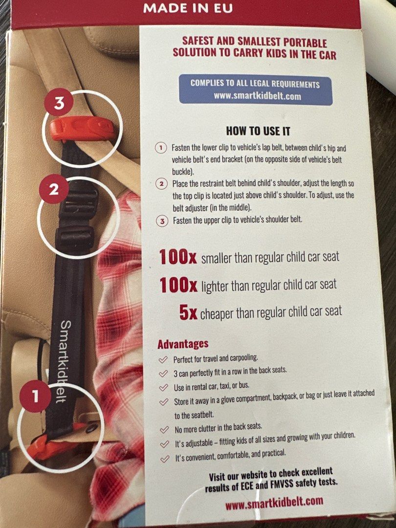 Smart Kid Belt - Car seat belt for kids, Babies & Kids, Going Out, Car ...