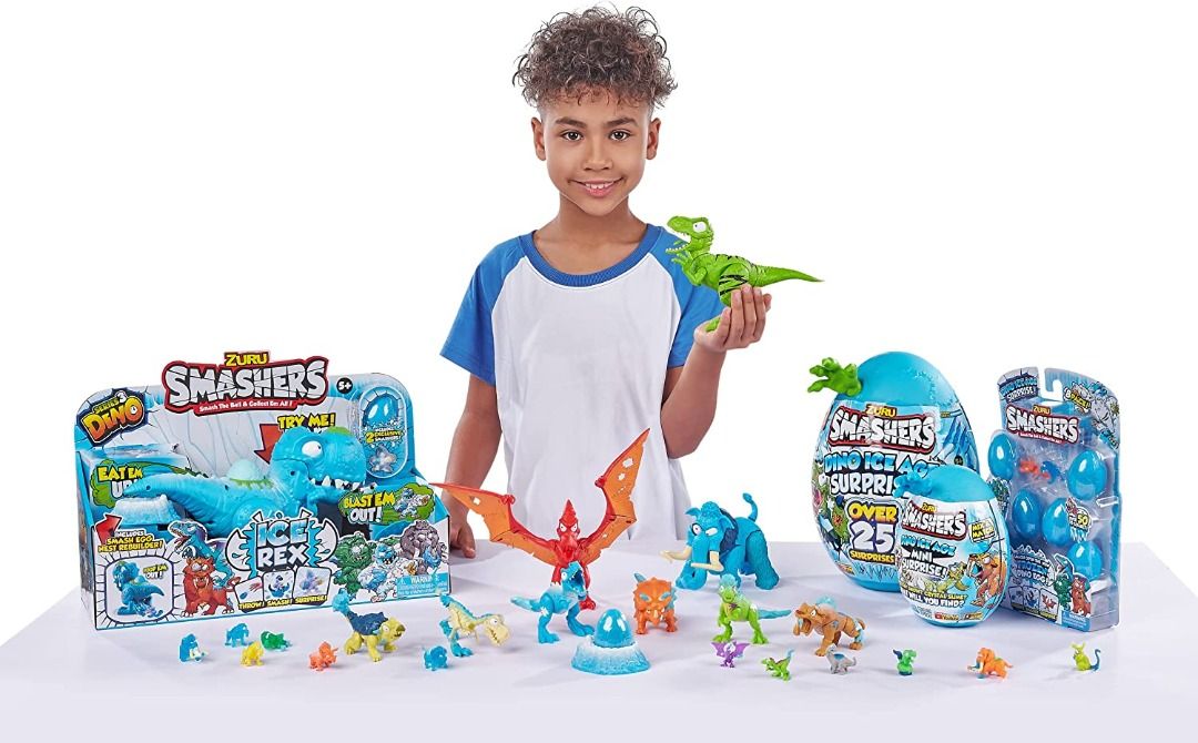 Smashers Dino Ice Age Ice Rex Playset Series 3 T-Rex Toy Set by ZURU ...