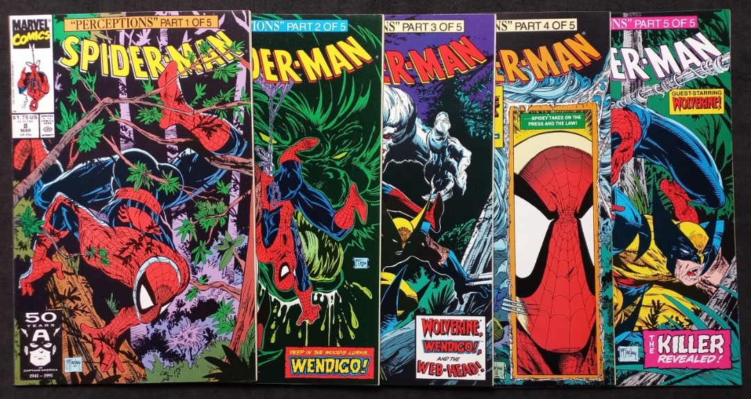 Spider-Man #8-12 (1991) Complete 'Perceptions' arc, Hobbies & Toys ...