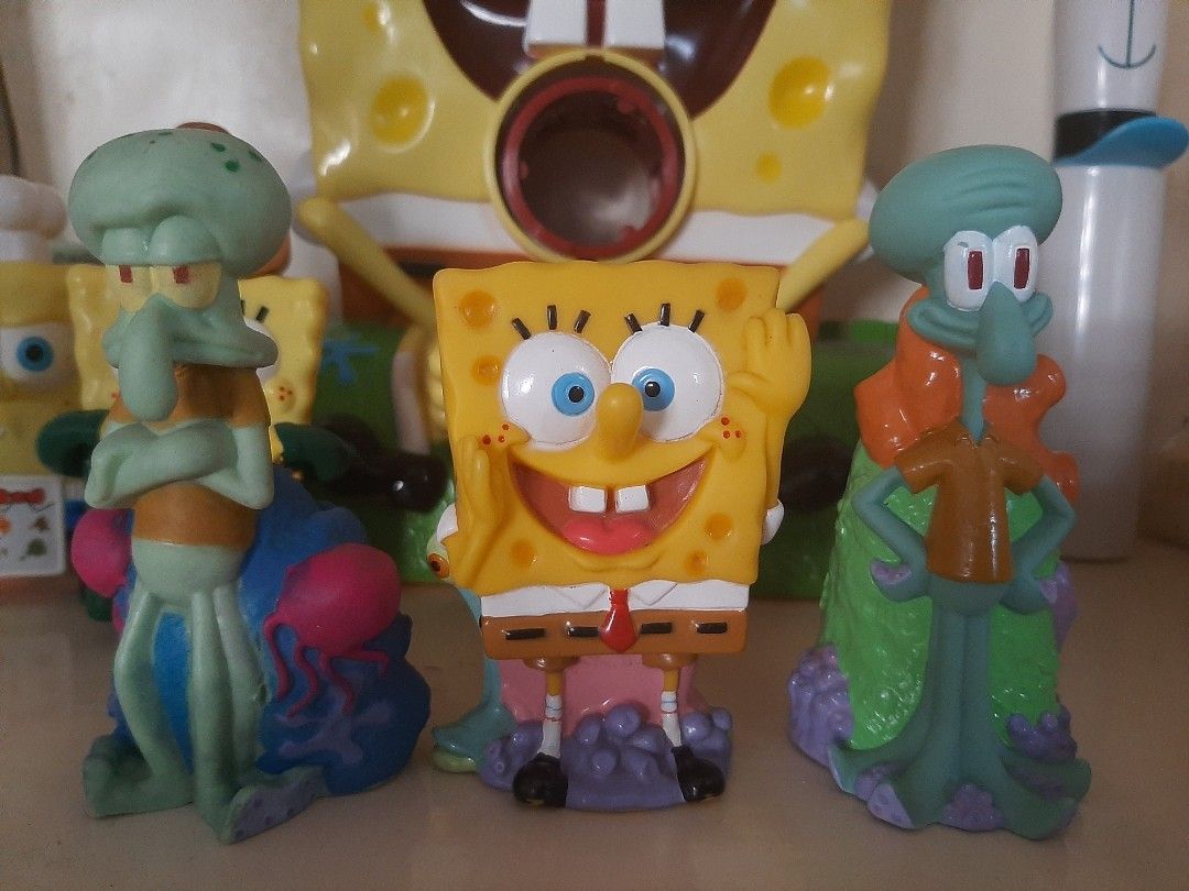 SPONGEBOB & SQUIDWARD VINYL & SQUISHY VIACOM, Hobbies & Toys, Toys ...