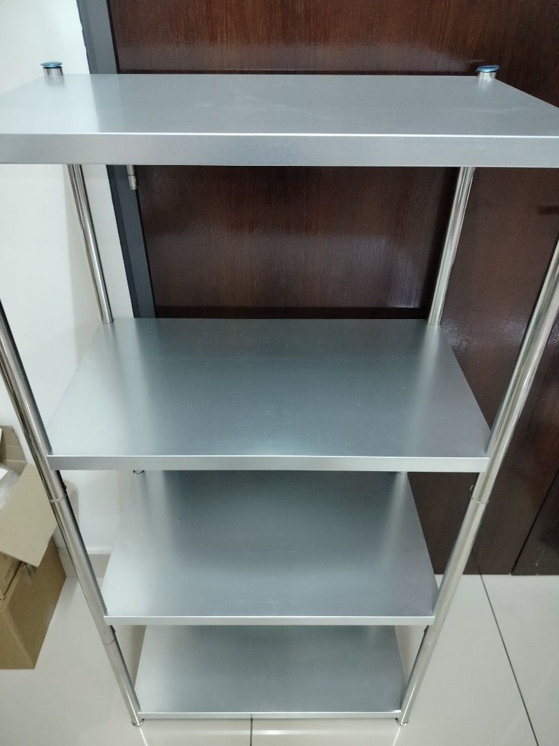 Stainless steel rack shelf, Furniture & Home Living, Furniture, Shelves ...
