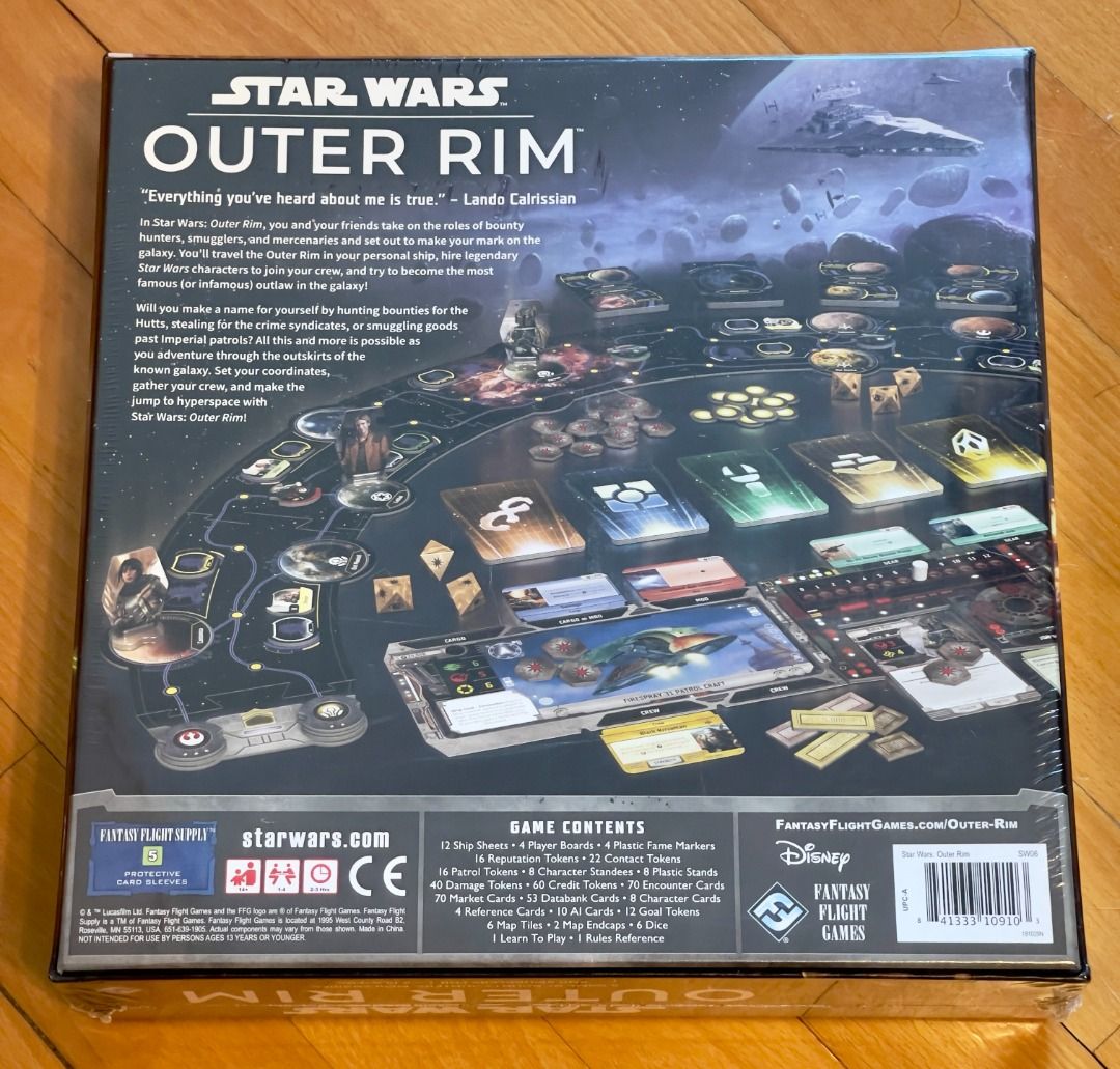 全新 Star Wars Outer Rim Board Game 桌遊, 興趣及遊戲, 玩具 & 遊戲類 - Carousell
