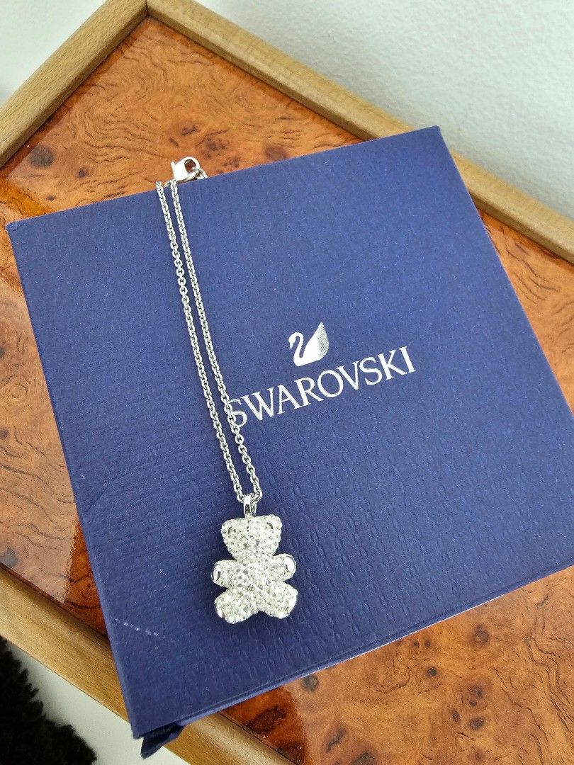 Swarovski Teddy Bear necklace, Women's Fashion, Jewelry & Organisers ...