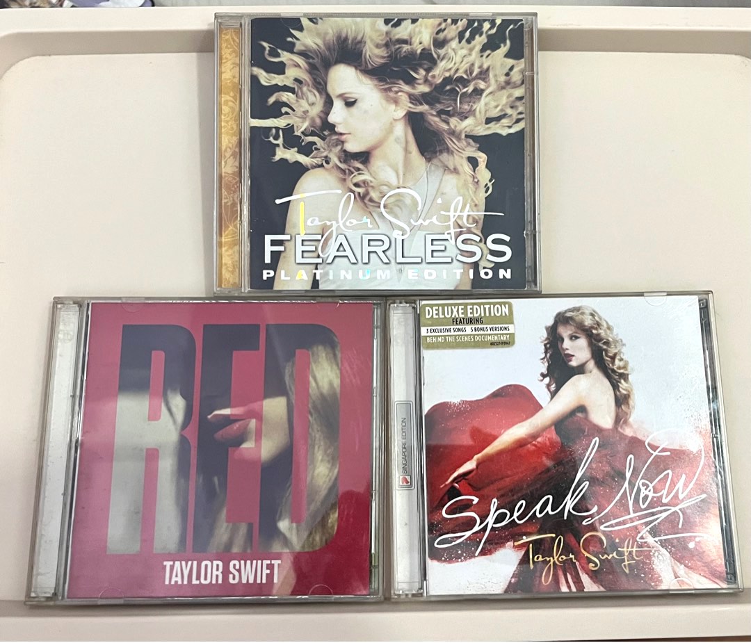 Taylor Swift Old album CD fearless red speak now, Hobbies & Toys, Music ...