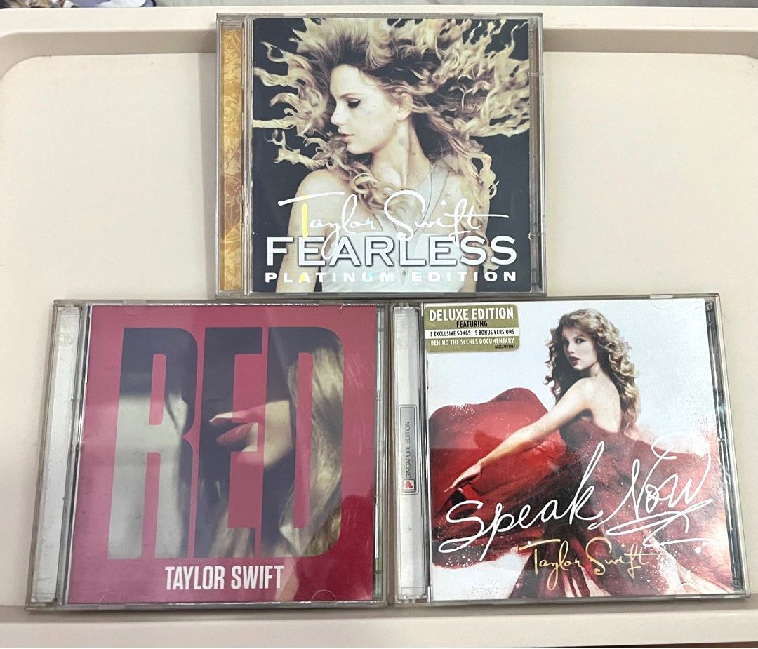 Taylor Swift Old album CD fearless red speak now, Hobbies & Toys, Music ...