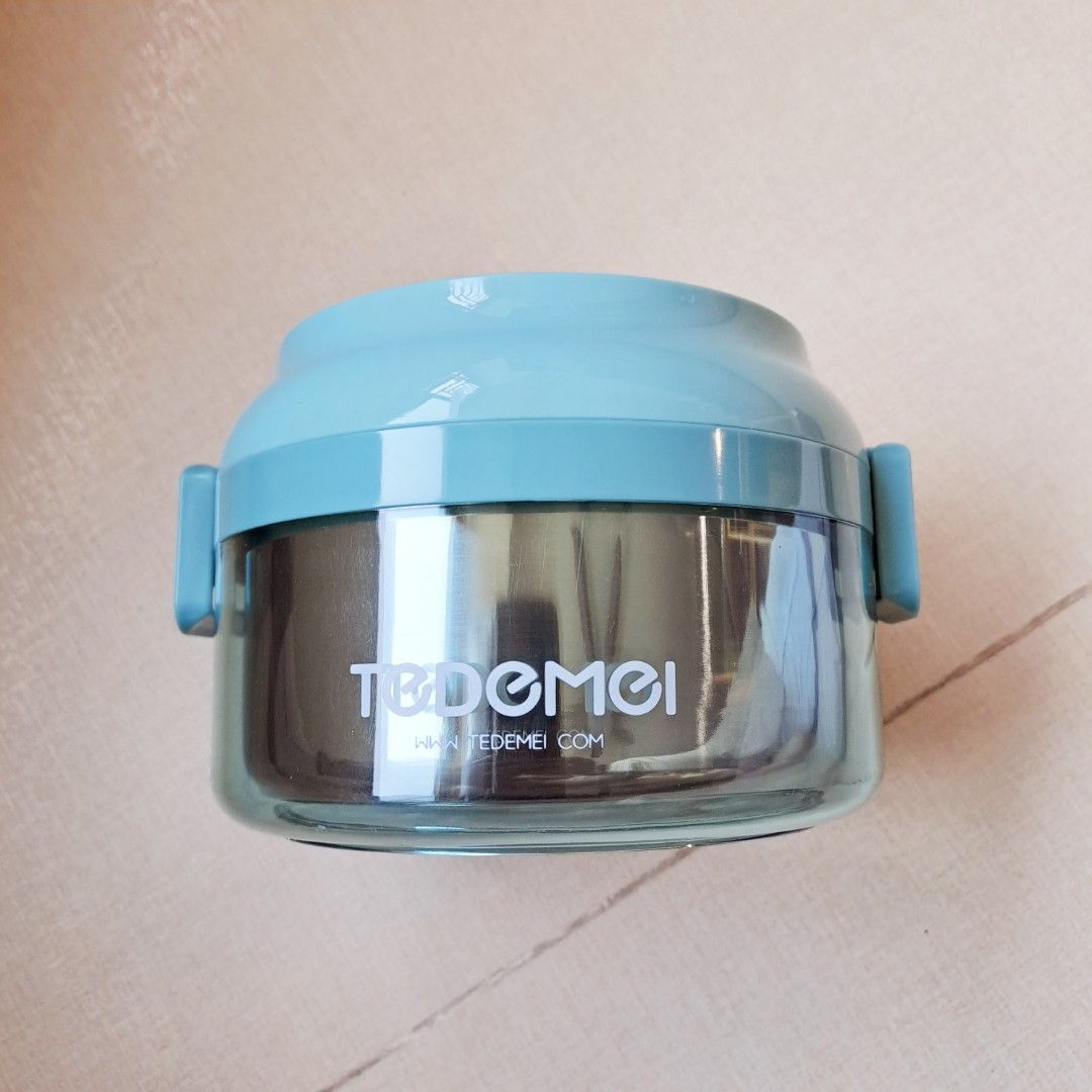 Tedemei Lunch Box 飯壼 - Outer Size Dia 最外直徑尺寸6.25 in. X 4 in. Container ...