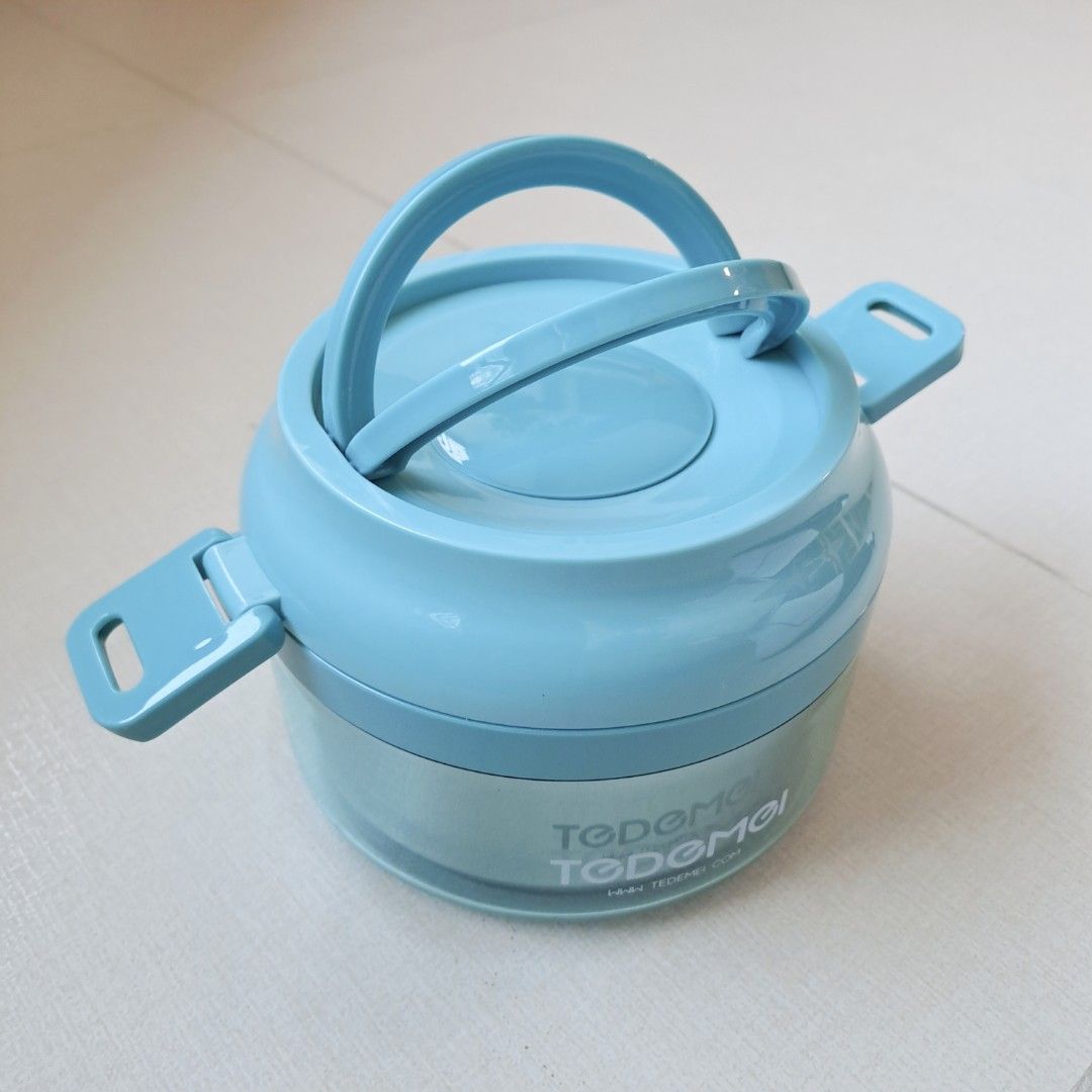 Tedemei Lunch Box 飯壼 - Outer Size Dia 最外直徑尺寸6.25 in. X 4 in. Container ...