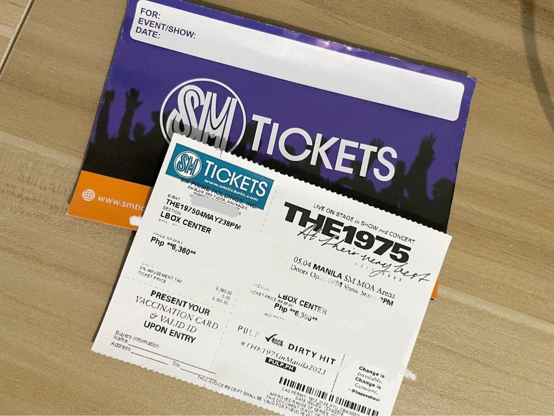 The 1975 ticket Live in Manila 2023, Tickets & Vouchers, Event Tickets ...