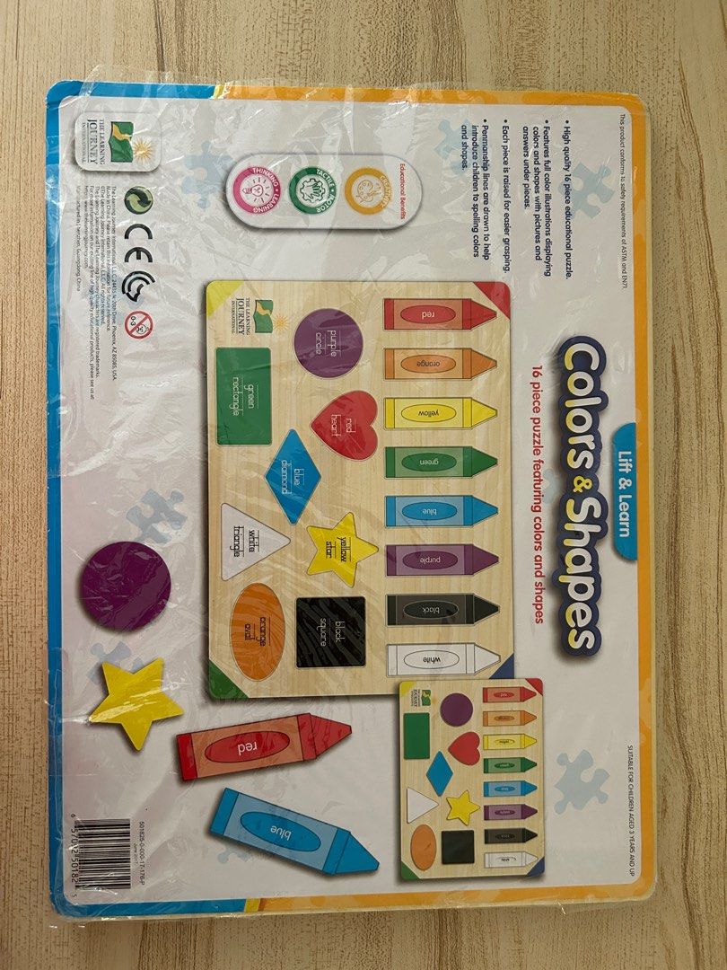 The Learning journey - colors & shapes puzzle., Babies & Kids, Infant ...