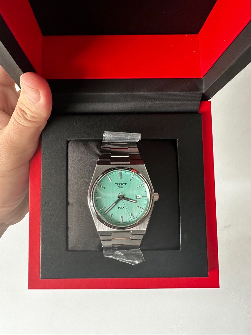 Tissot PRX Tiffany Blue / Mint Green dial, Luxury, Watches on Carousell