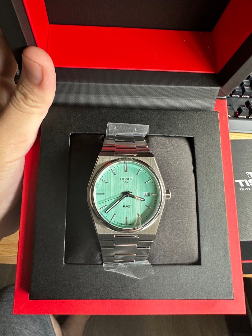 Tissot PRX Tiffany Blue / Mint Green dial, Luxury, Watches on Carousell