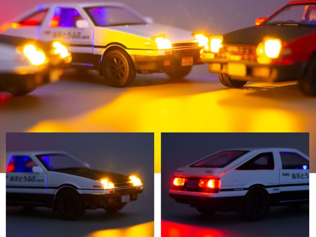 Toyota AE86 Initial D Diecast 1:32 Car White Bonet Collection Birthday ...