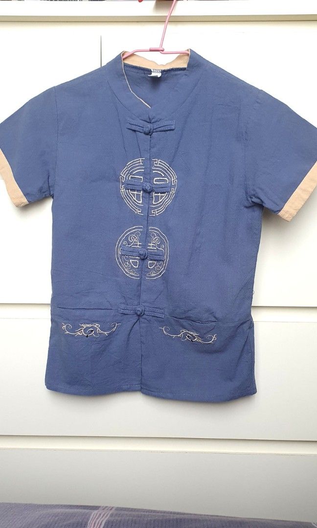 Traditional Chinese Blue Boy shirt, costume, Babies & Kids, Babies ...