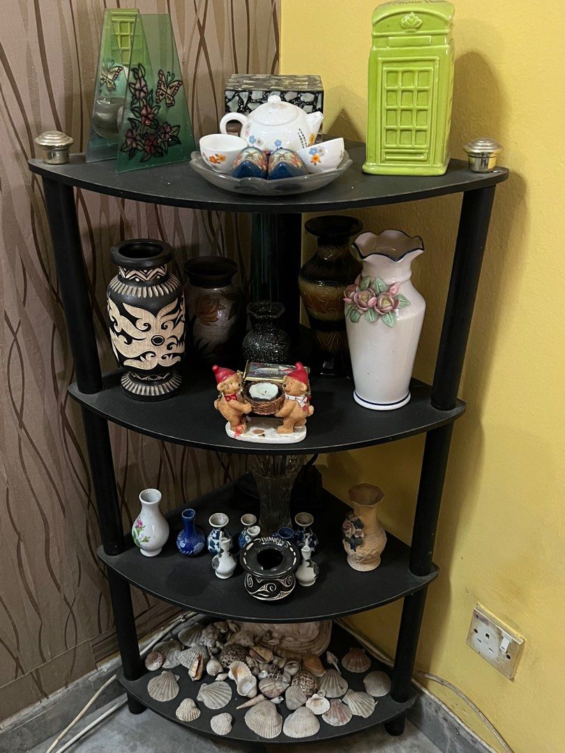 Triangular Shelves 4 Tier, Furniture & Home Living, Furniture, Shelves ...