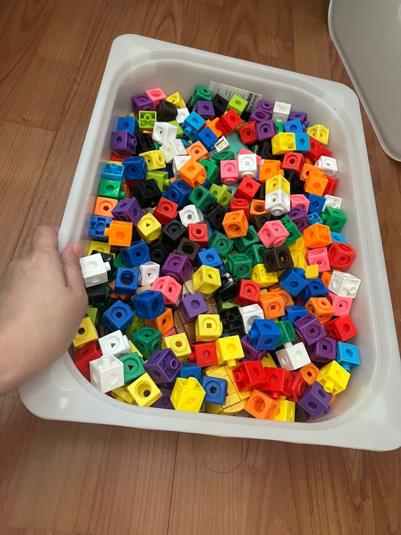 Tub full of mathlinks manipulatives, Hobbies & Toys, Toys & Games on ...