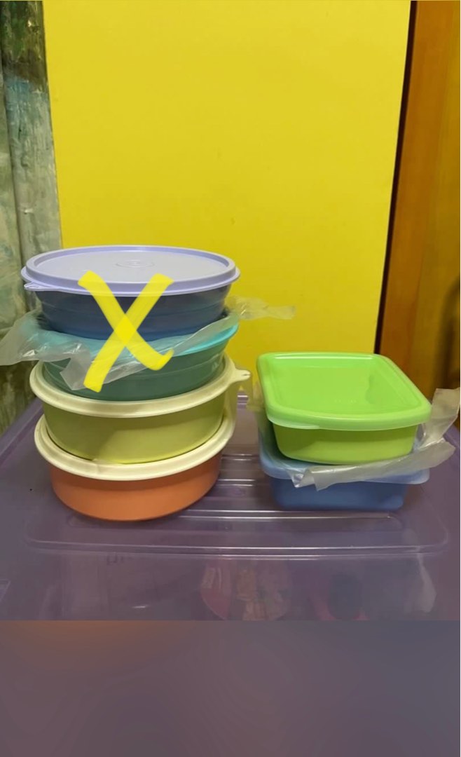 Tupperware Round and Square Lunch containers, Furniture & Home Living ...