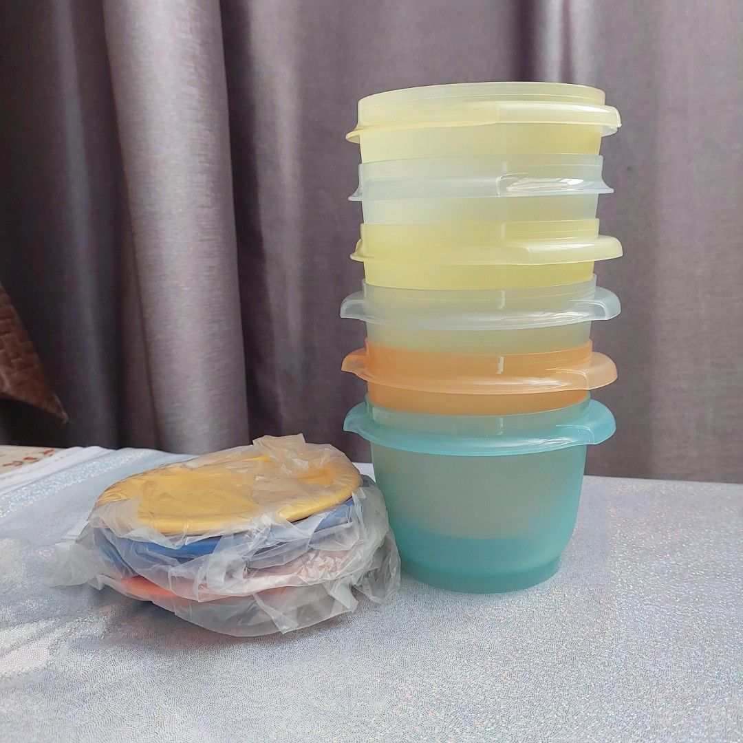 Tupperware Round Food Storage Plastic Containers 12cm 13cm Lunch box ...