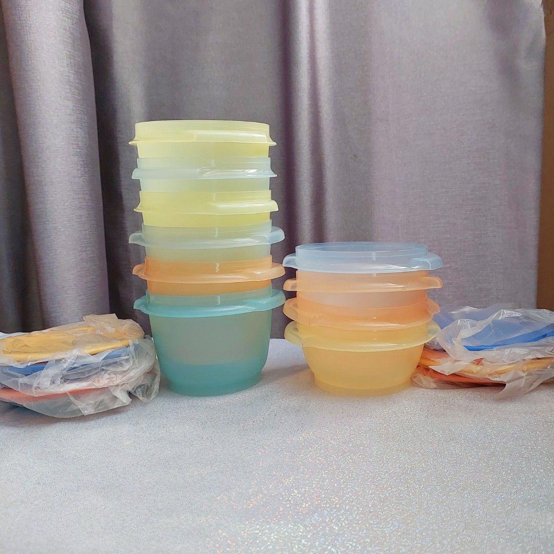 Tupperware Round Food Storage Plastic Containers 12cm 13cm Lunch box ...