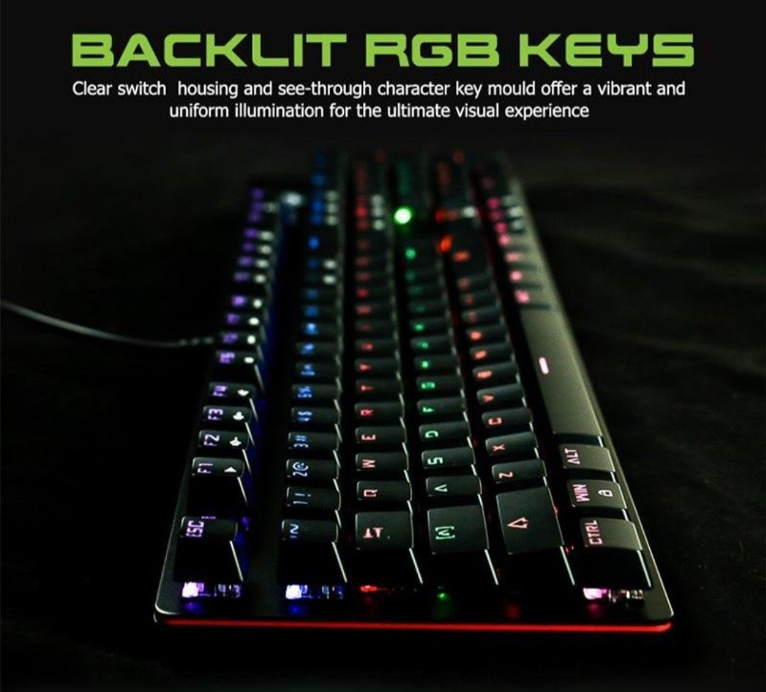 TYLEX XZ66 Gaming Keyboard Blue Mechanical Switch Full Anti-Ghosting ...