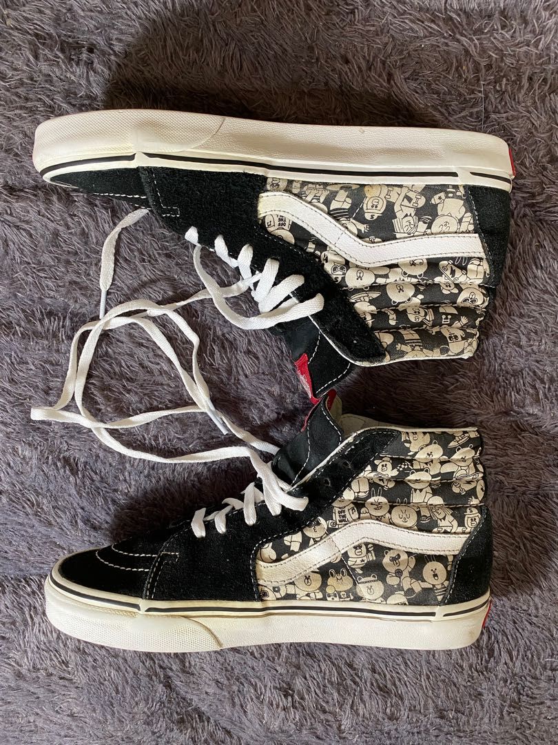 Vans SK8 Hi X Line Friends, Fesyen Wanita, Sepatu di Carousell
