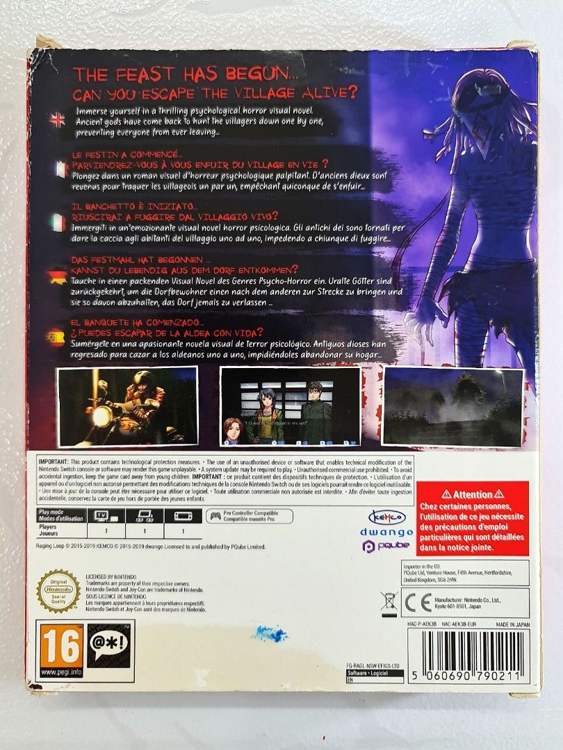 Video Game for Nintendo Switch : Raging Loop (Day One Edition) *Box has ...