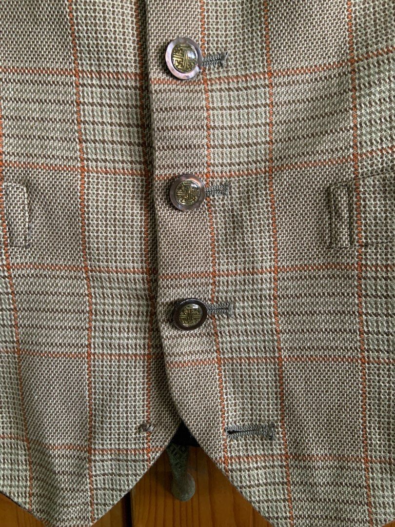 Vintage checkered vest, Men's Fashion, Tops & Sets, Vests on Carousell