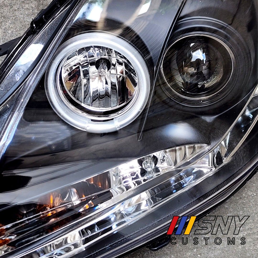 Vios Gen2 2008 to 2013 headlights projector CCFL halo Angel Eyes DRL ...