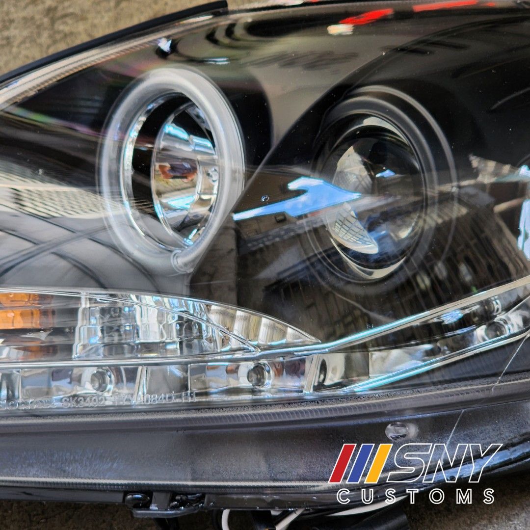 Vios Gen2 2008 to 2013 headlights projector CCFL halo Angel Eyes DRL ...