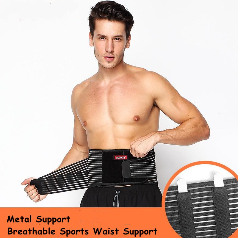 Waist Support Brace with Removable Metal Sheet Adjustable Lumbar ...