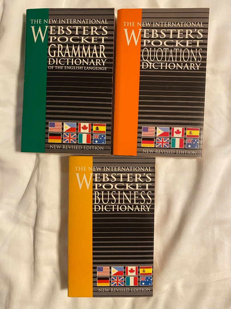 Webster's Pocket Grammar Dictionary / Business Dictionary / Quotations ...