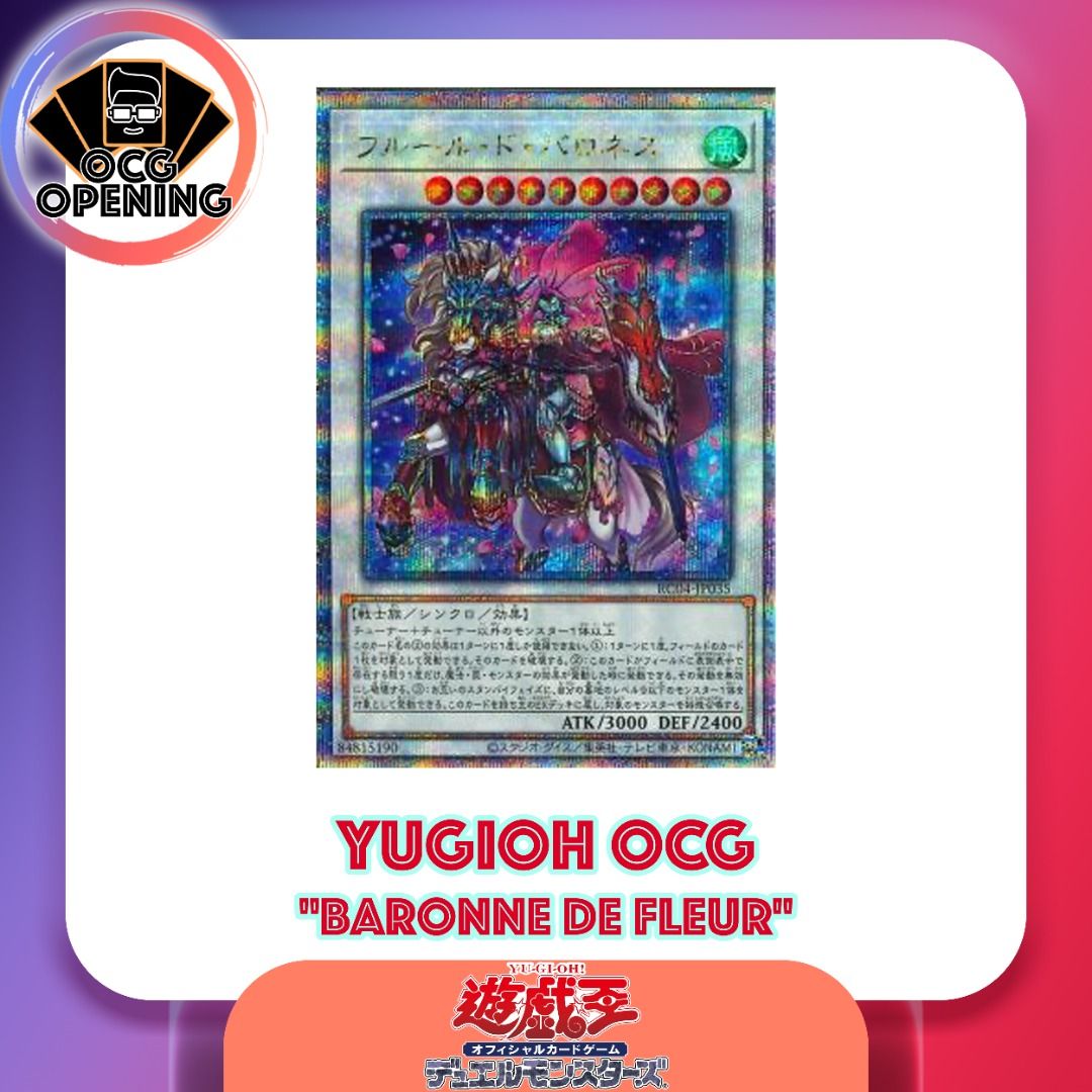 QSR Yugioh "Baronne de Fleur" RC04-JP035, Hobbies & Toys, Toys & Games on Carousell